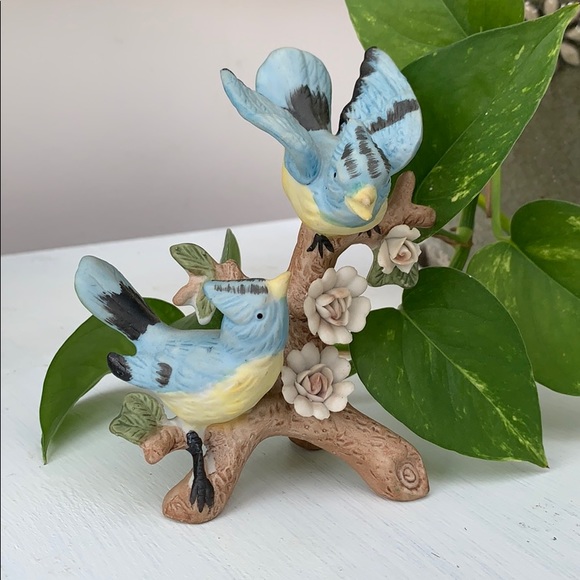 Vintage | Accents | Vintage Lefton Pair Of Blue Jays Knick Knack ...